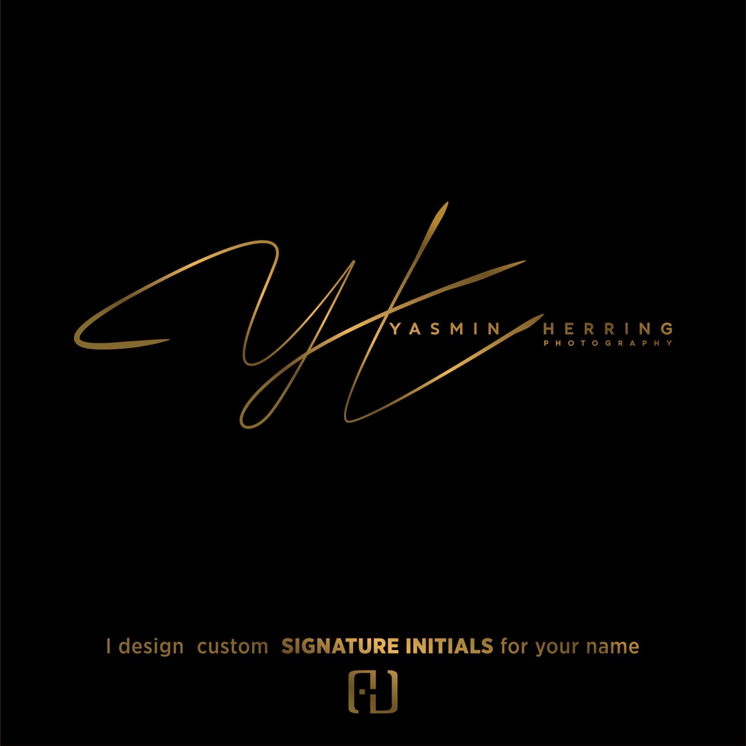 Initials Signature Logo Photography Initials Logo - Etsy