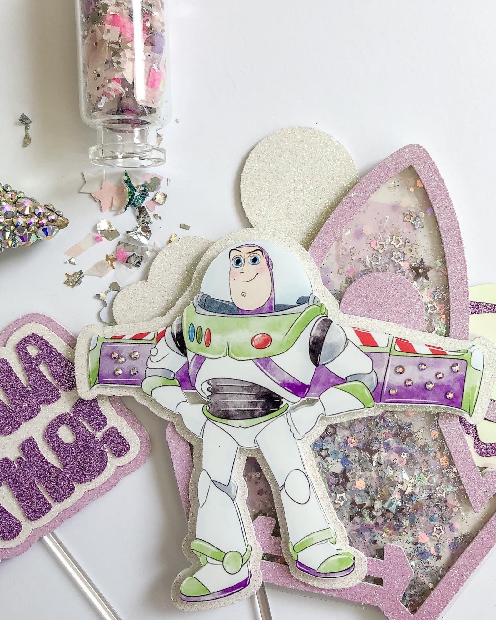 Buzz Lightyear Cake Topper Space Glam Cake Topper Toy Story - Etsy