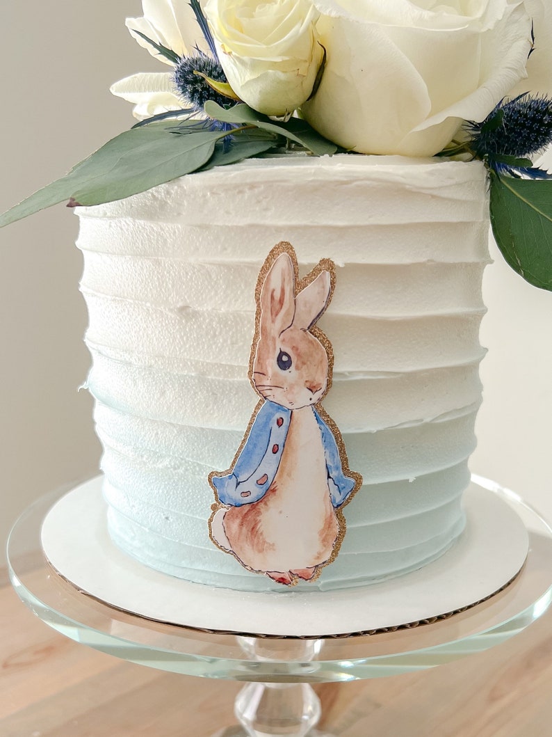 Peter Rabbit Cake Topper, Rabbit Cake Topper, Classic Peter Rabbit Cake ...