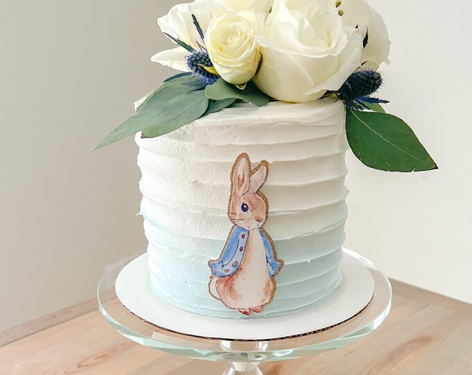 Peter Rabbit Cake Topper, Rabbit Cake Topper, Classic Peter Rabbit Cake ...
