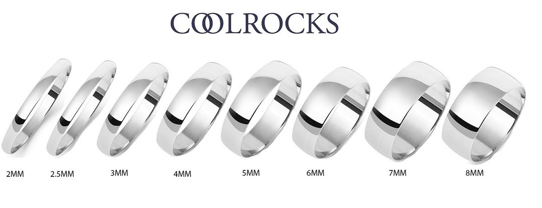 Palladium Traditional Court Wedding Ring From 2mm - 8mm Widths, Classic ...