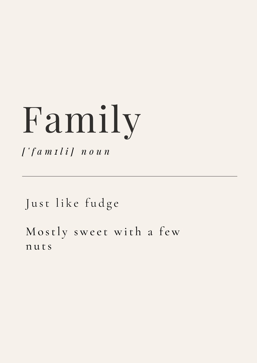 Funny Family Quote - DOWNLOADABLE, PERSONALISATION AVAILABLE - Etsy