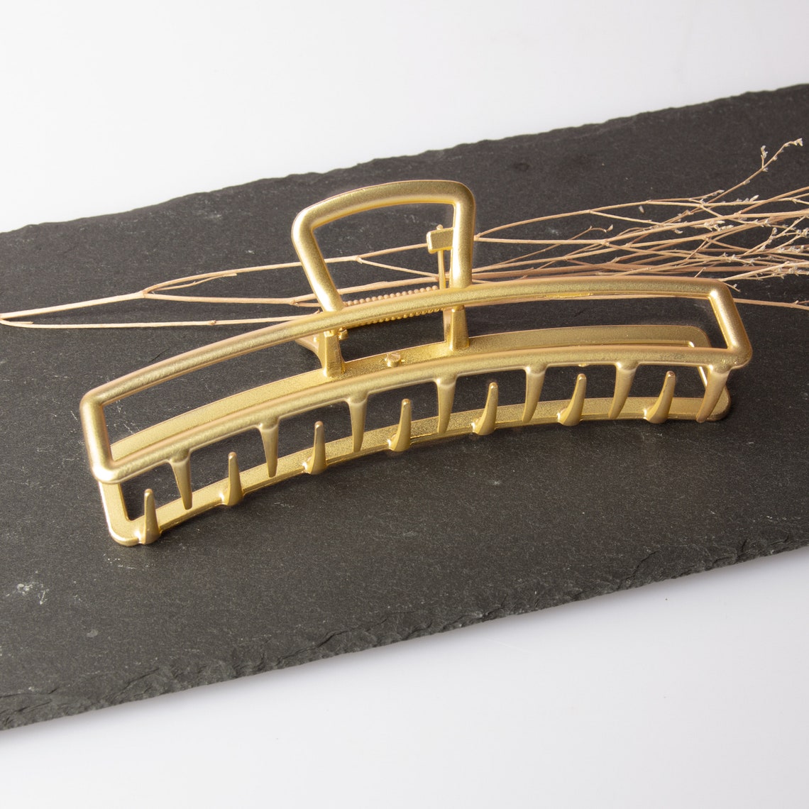 Skylarlife Golden Metal Hair Claw Clips Elegant Minimal Smooth Durable ...