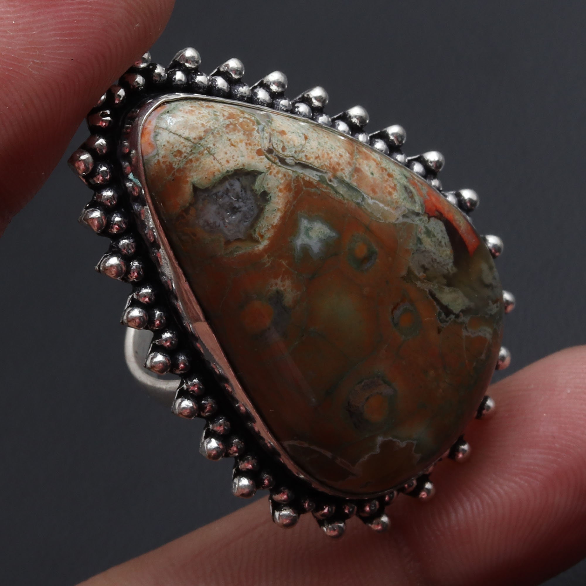 Rhyolite Gemstone Ring Beautiful Ring Gift for Her 925 - Etsy