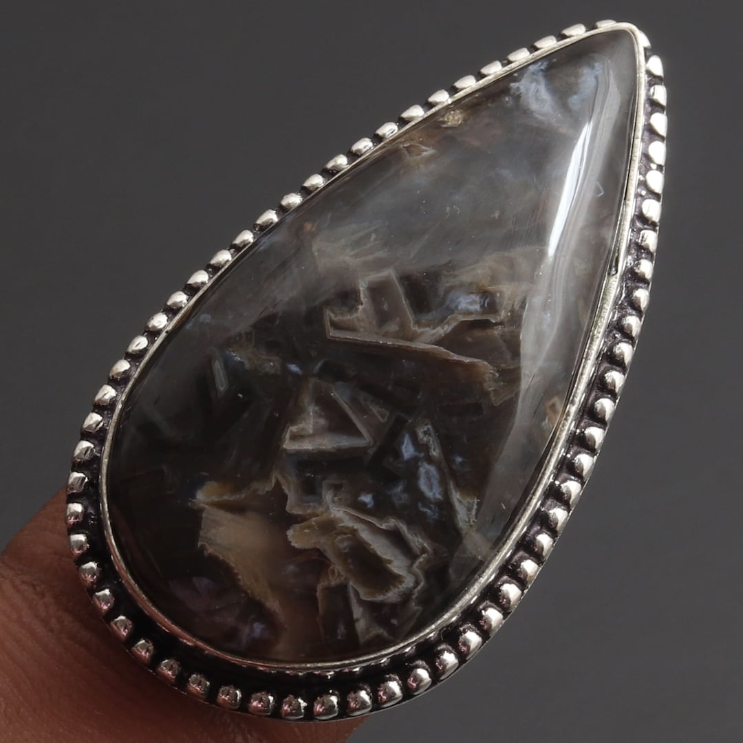 Beautiful Turkish Stick Agate Gemstone Ring, Gift for Her, 925 Sterling ...