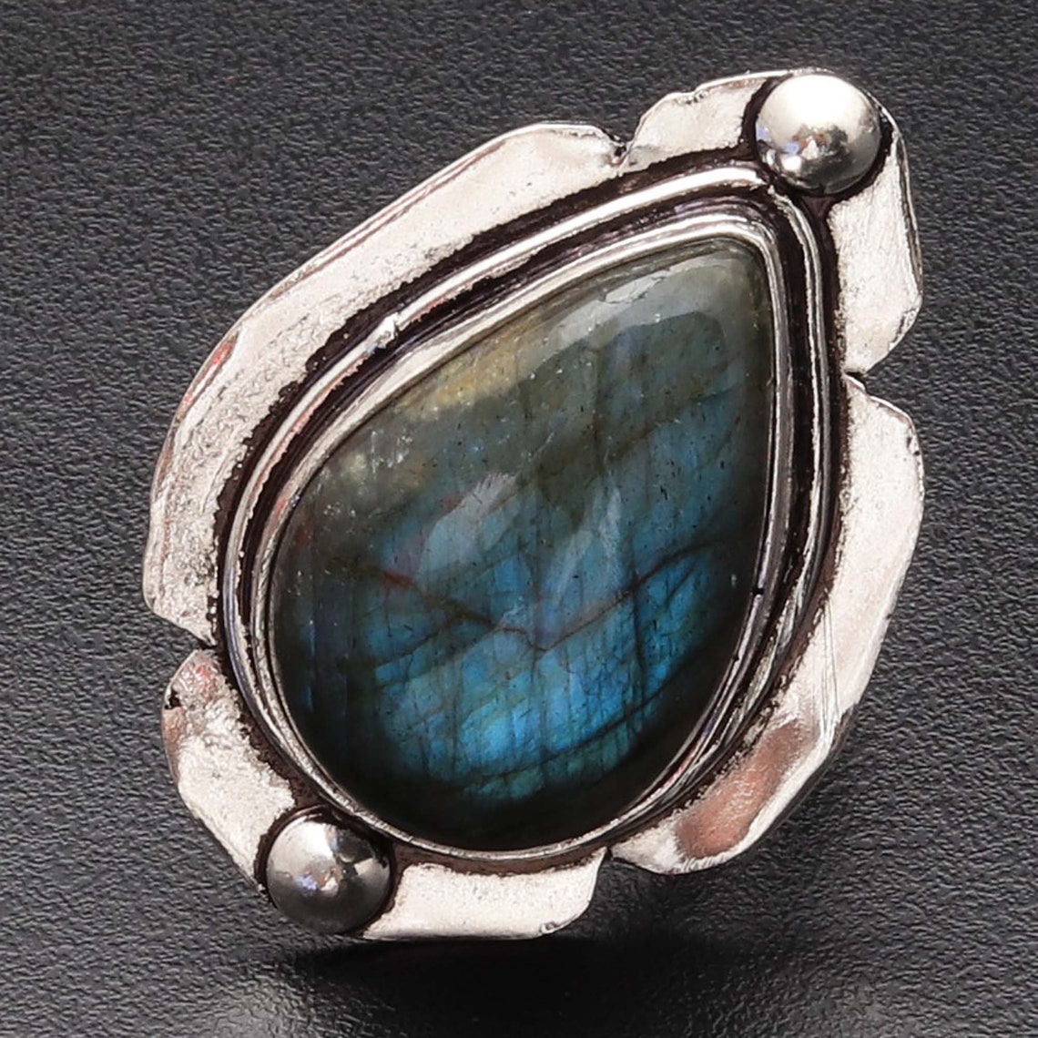 Blue Fire Labradorite Ring Woman Gemstone Ring Jewellery Gift - Etsy UK