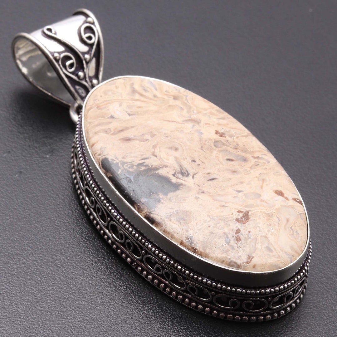 Petrified Palm Root Pendant Woman Necklace Pendant Gemstone - Etsy