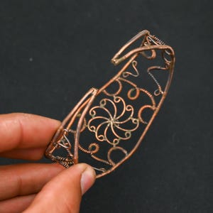 Copper Wire Wrap Cuff Bracelet Copper Wire Wrapped Adjustable Cuff Gemstone Bangle Copper Wire ...