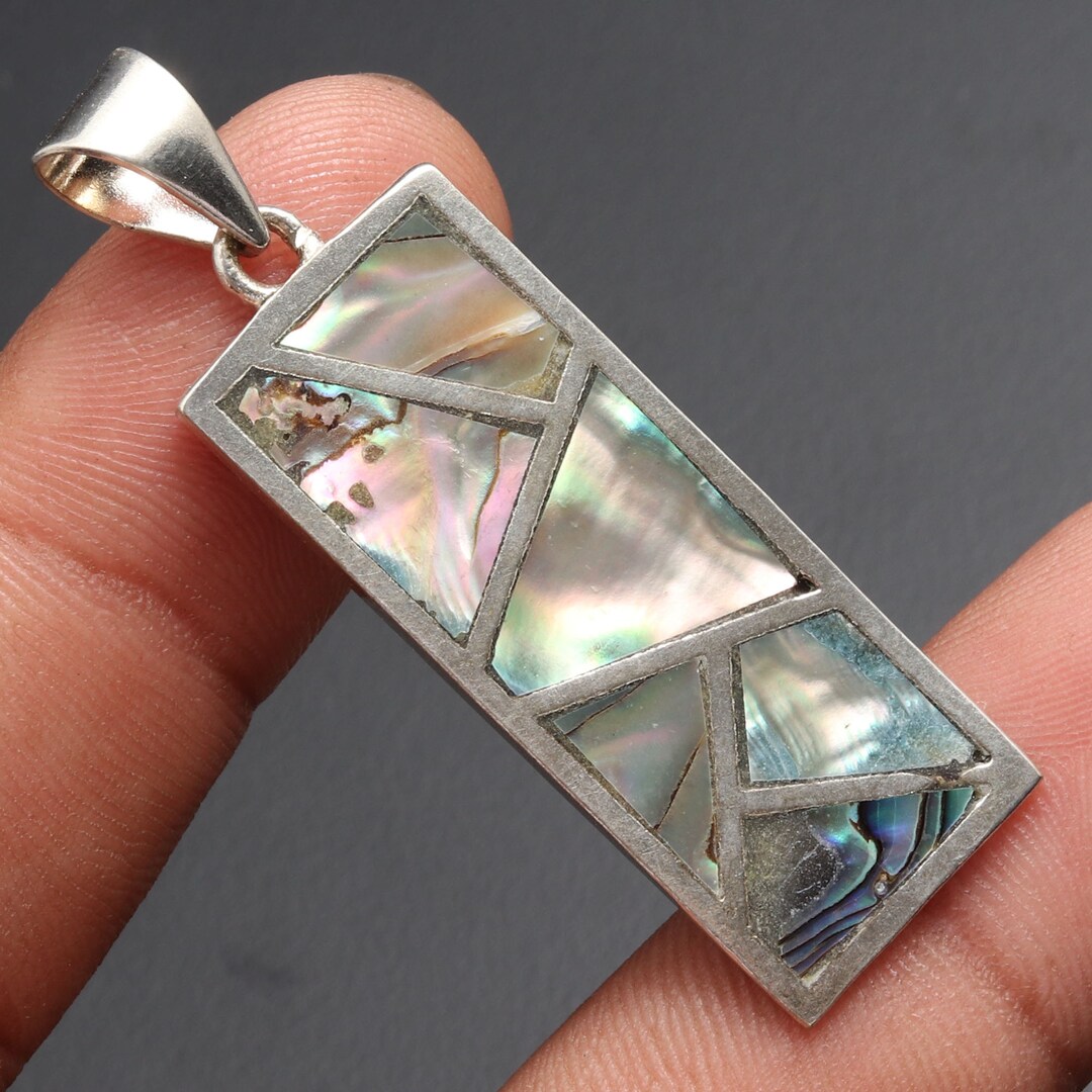 Natural Abalone Shell Inlay Pendant Gift for Her Natural Abalone Shell ...