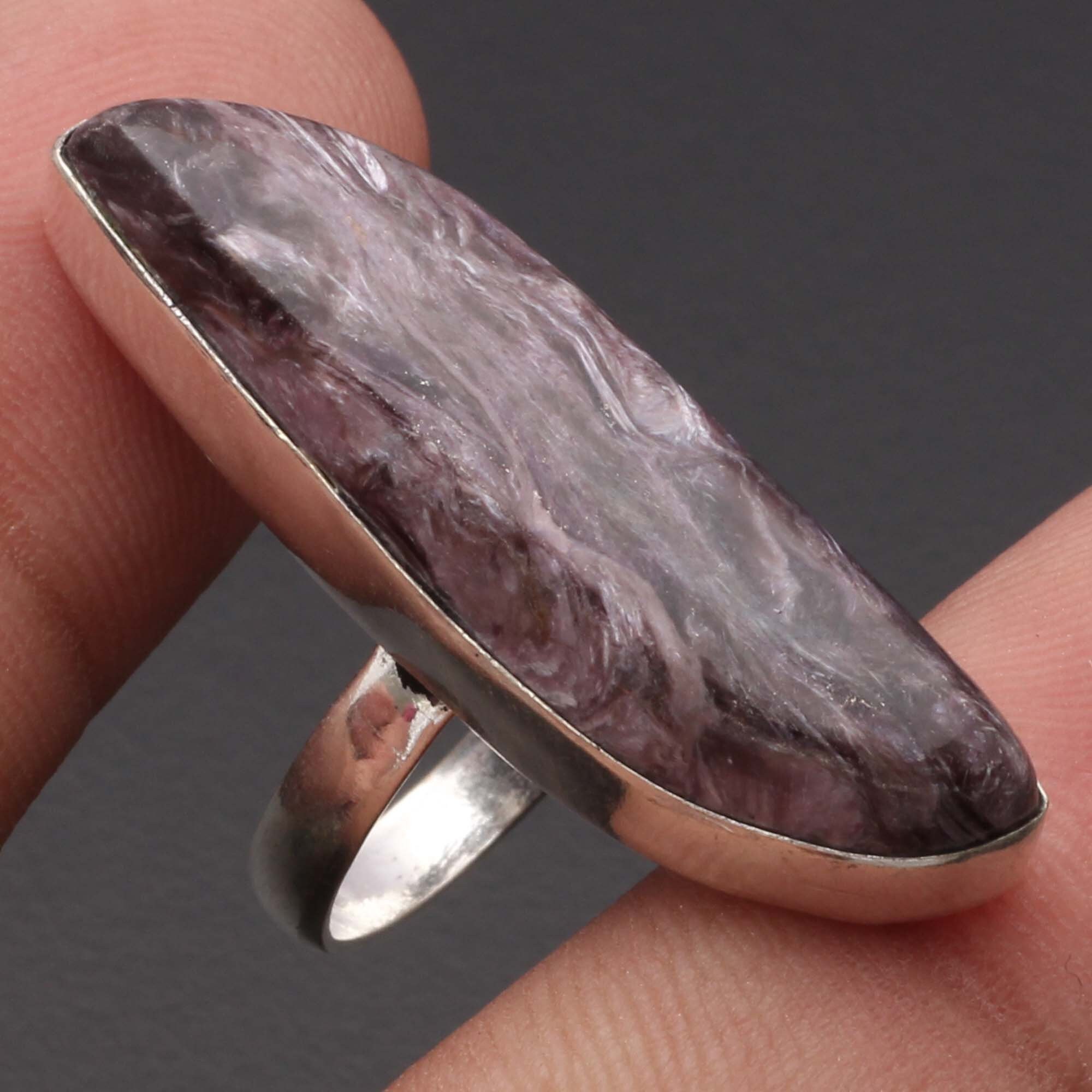 Natural Charoite Ring Jewelry Antique Style Ring Gemstone Ring | Etsy