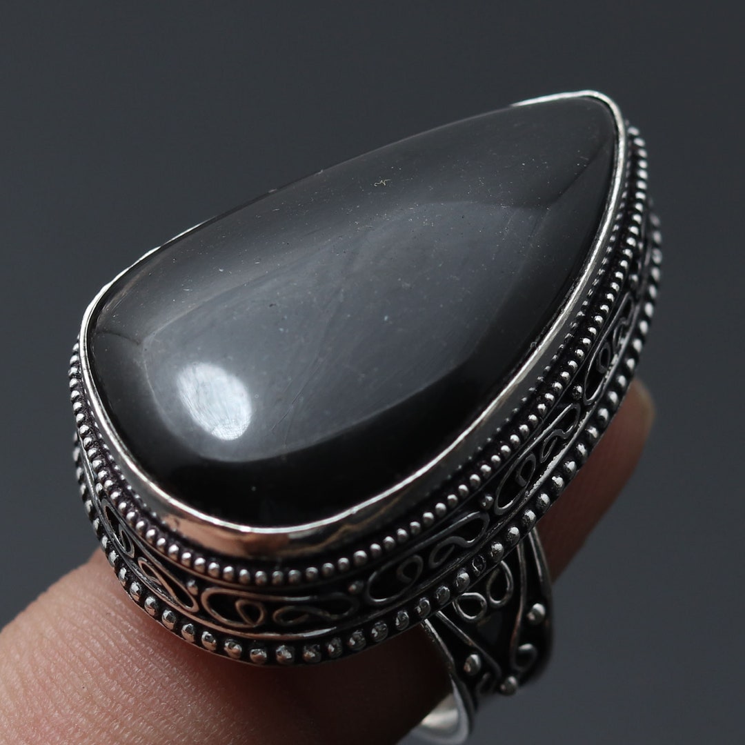 Hypersthene Ring, Jewellery Vintage Style Ring Jewelry Sterling Silver ...