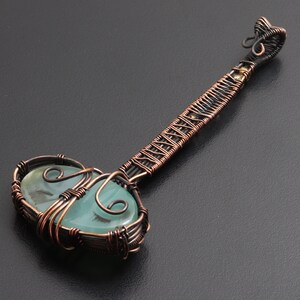 Bio Chrysoprase Gemstone Pendant BANJO STYLE Pendant Copper - Etsy