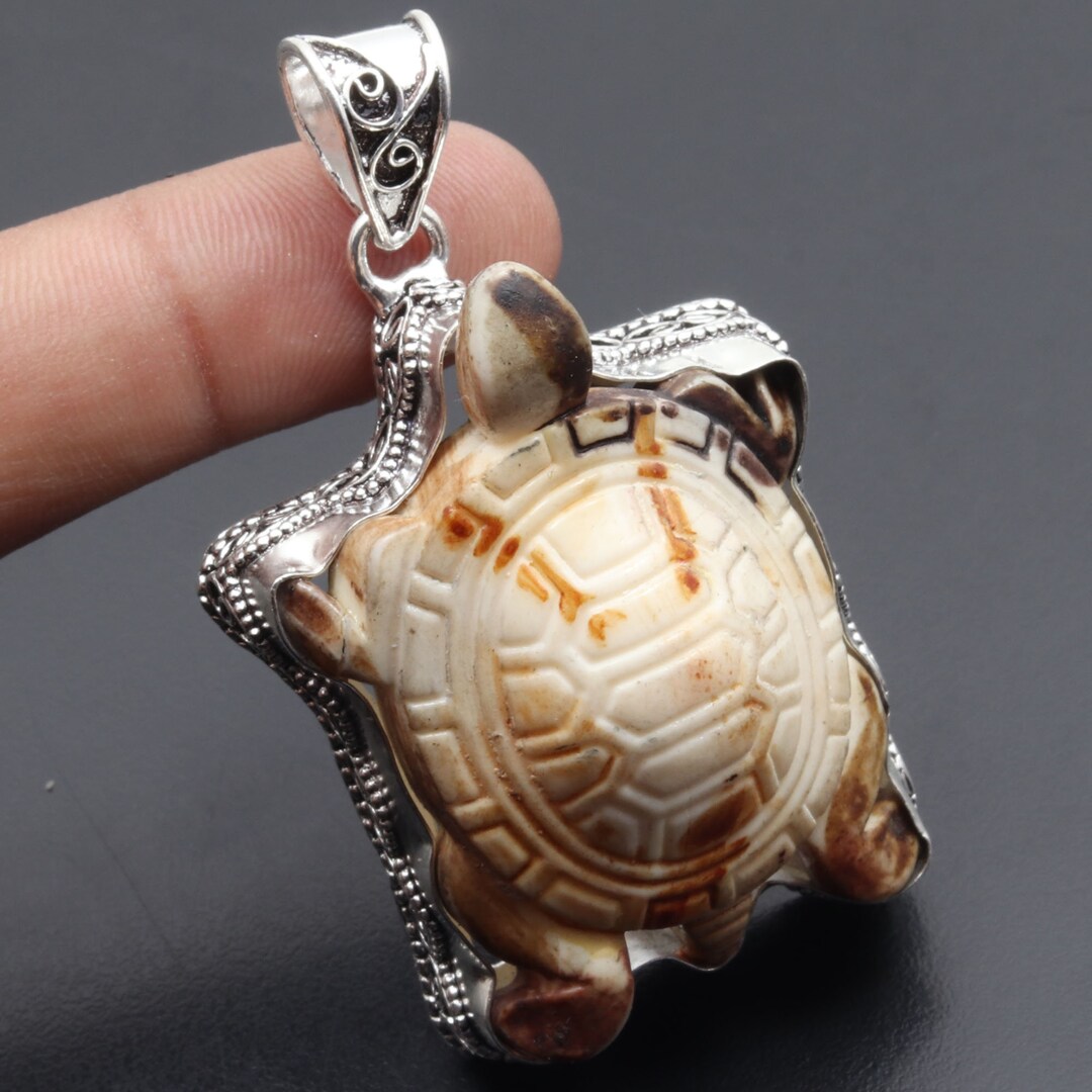 Tortoise Pendant Jewelry Unique Style Pendant Sterling Silver Plated ...