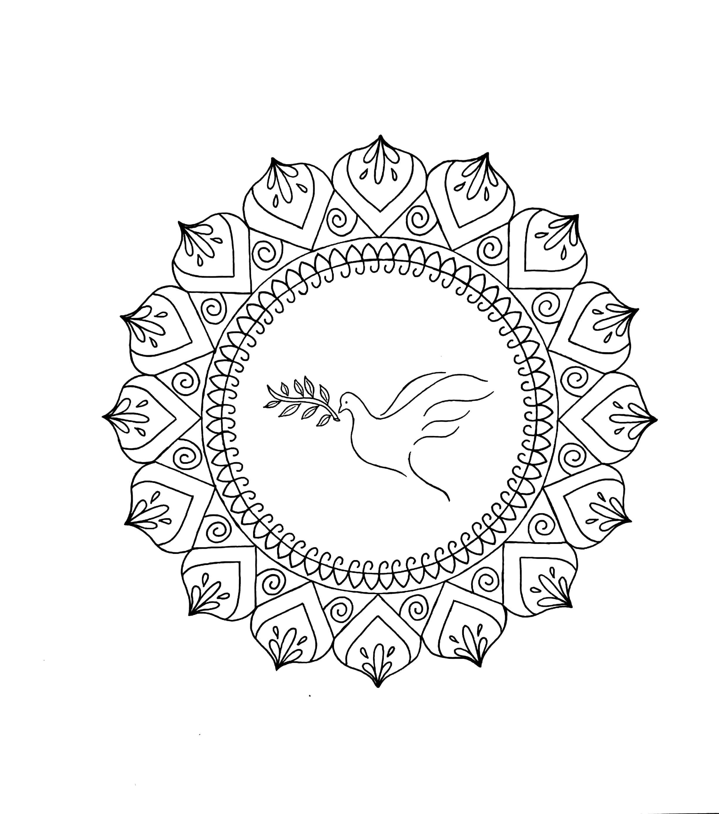 Dove Mandala - Etsy