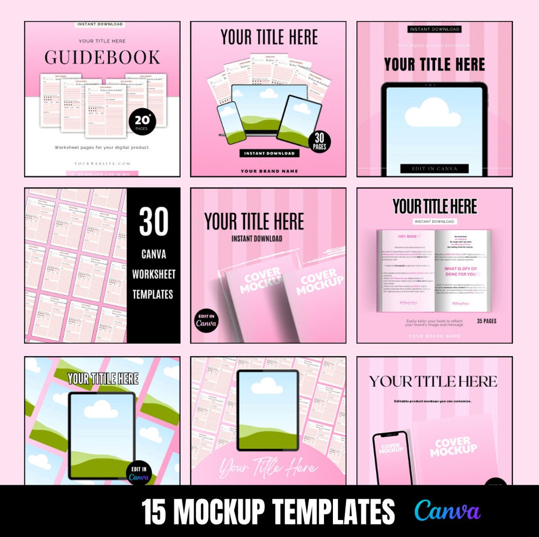 15 modèles de maquette, maquette Girl Boss, maquette, modèle, modèle ...