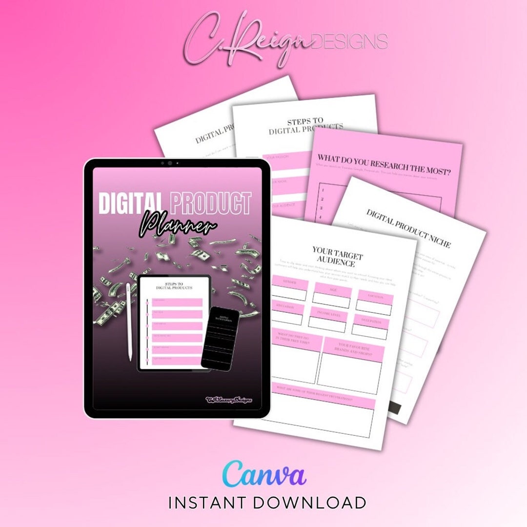 Digital Product Planner, Canva Template, Rebrand & Resell, DFY Planner ...