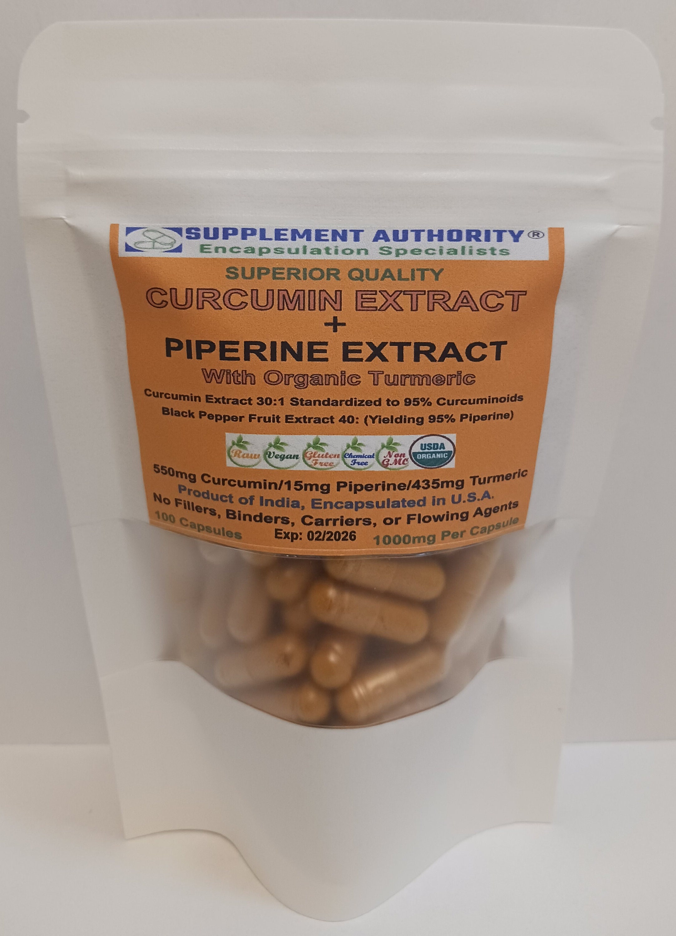 Turmeric Curcumin High Potency 95% 2000mg With Piperine Black Pepper ...