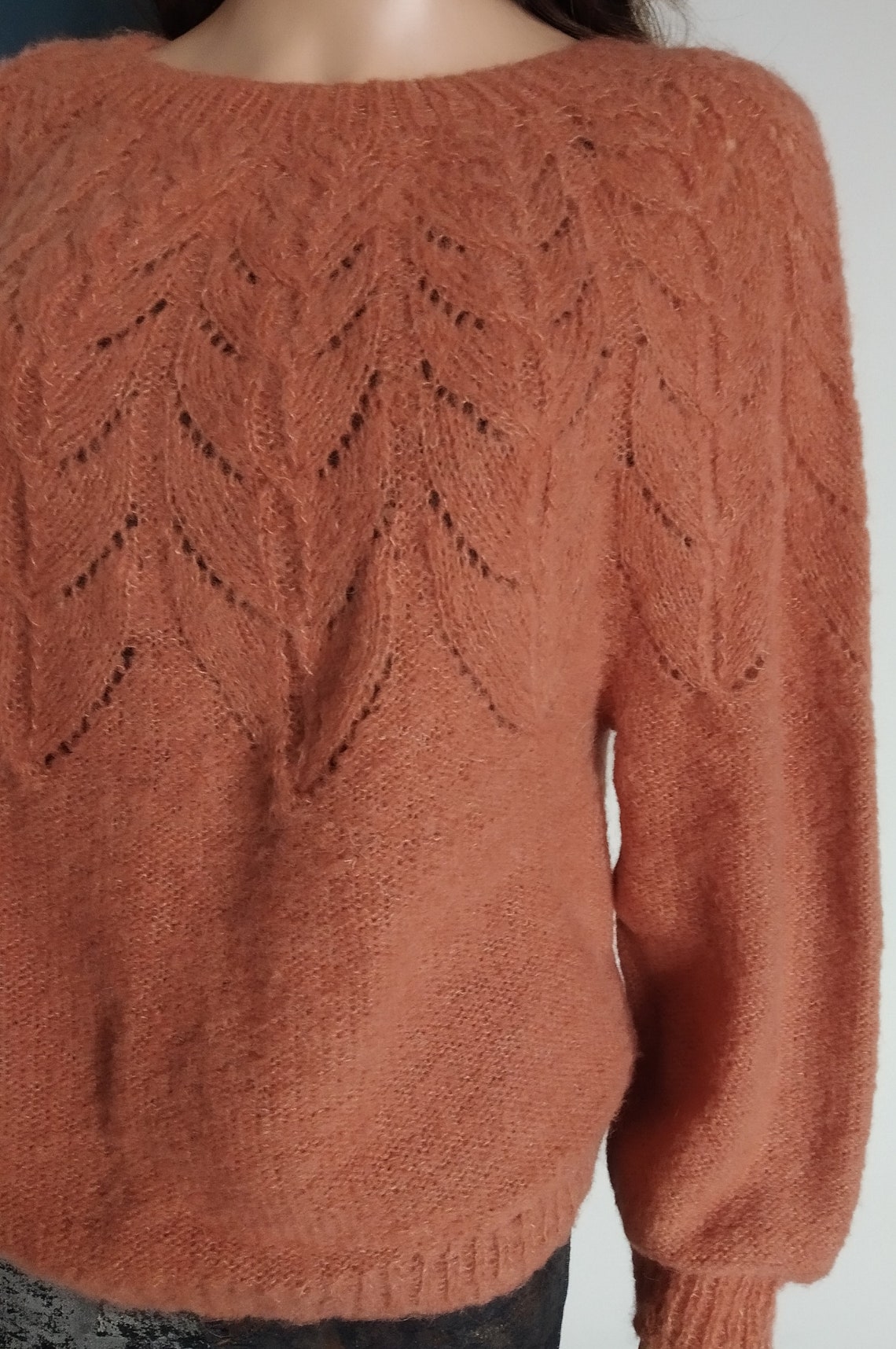Alpaca Sweater Hand Knitted Alpaka-silk Sweater Raglan Sleeves Sweater ...