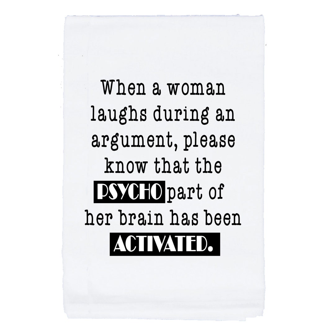 Snarky Home Decor Psycho Activated Kitchen Towel Snarky - Etsy
