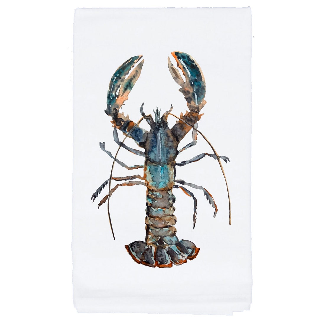 Crustaceancore Kitchen Decor, Lobster Kitchen Towel, Crustacean Tea ...