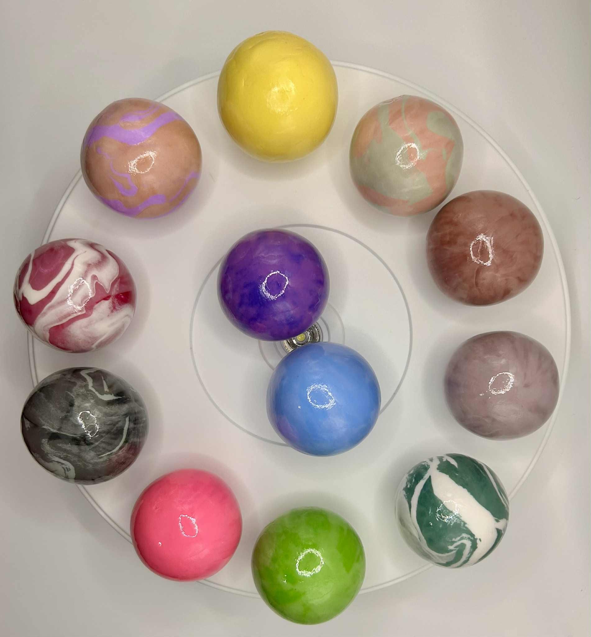 12 Painted Cracking Clay Balls – Set of 12 (approx. 2") | Soft Clay ...