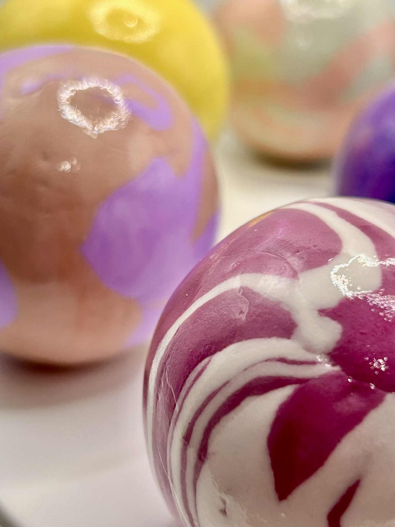 12 Painted Cracking Clay Balls – Set of 12 (approx. 2") | Soft Clay ...