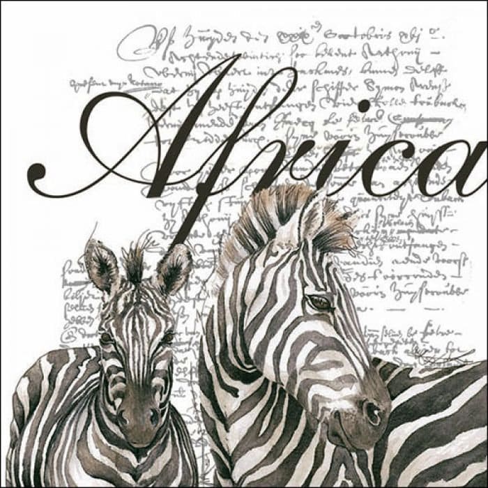 4 Individual Zebra Decoupage Napkins - Etsy