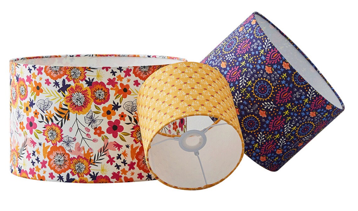 Lampshade Making Kit, 20cm 30cm 40cm Drum Lamp or Ceiling Shade. Make ...