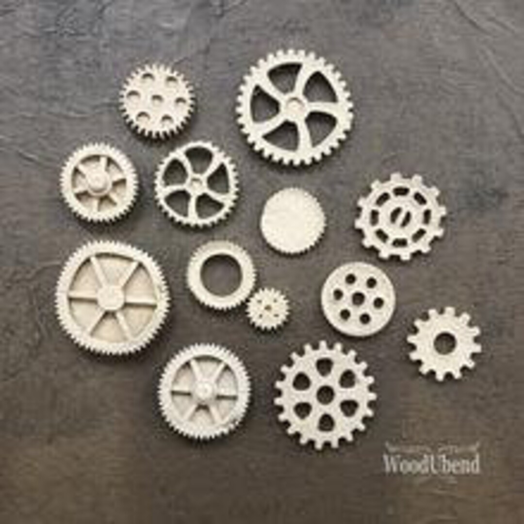 Pack of Decorative Mixed Cogs Furniture Applique / Wooden - Etsy