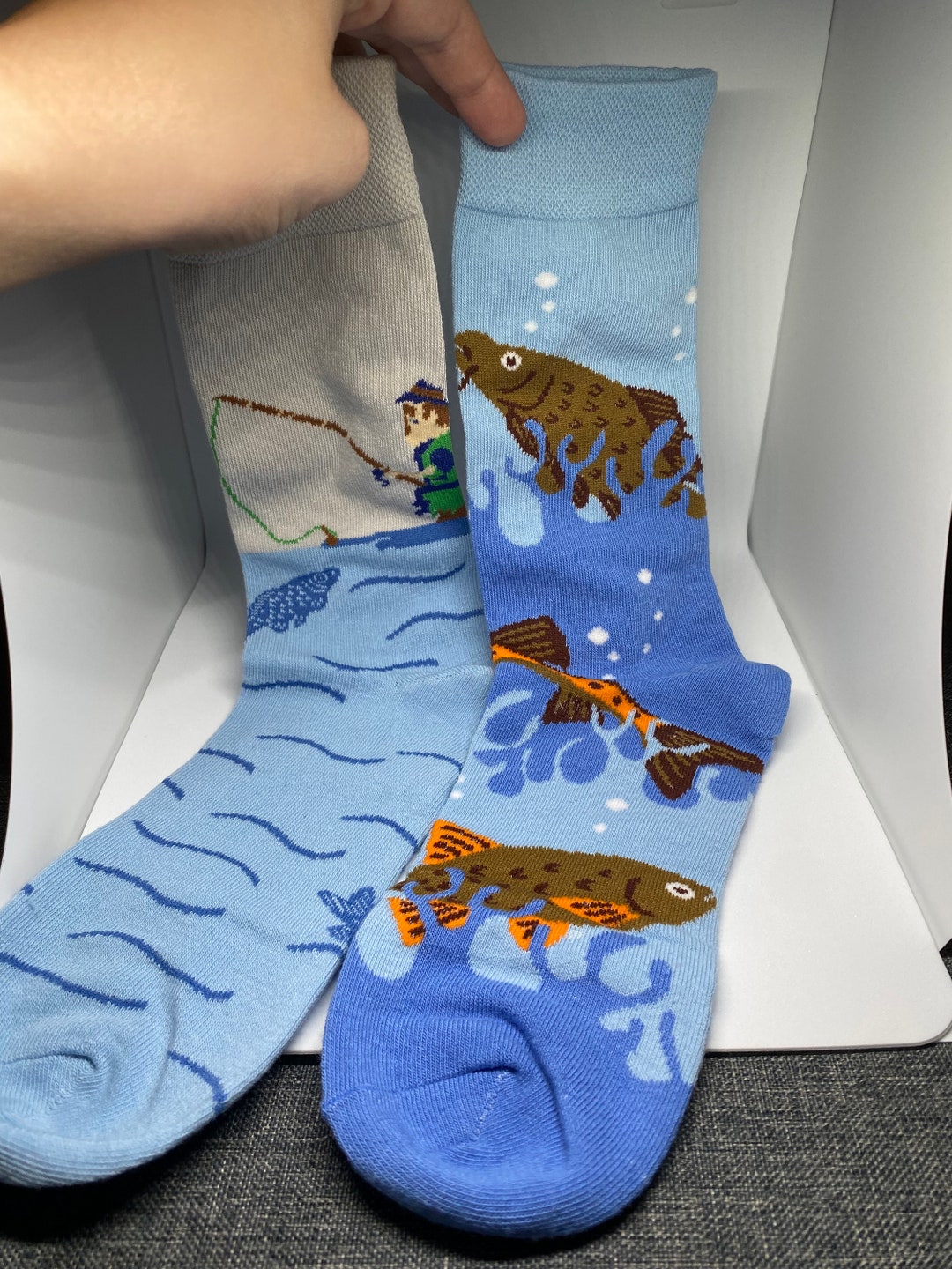 Fishing Socks - Unique & Fun Fish/fishing Themed Socks - Etsy