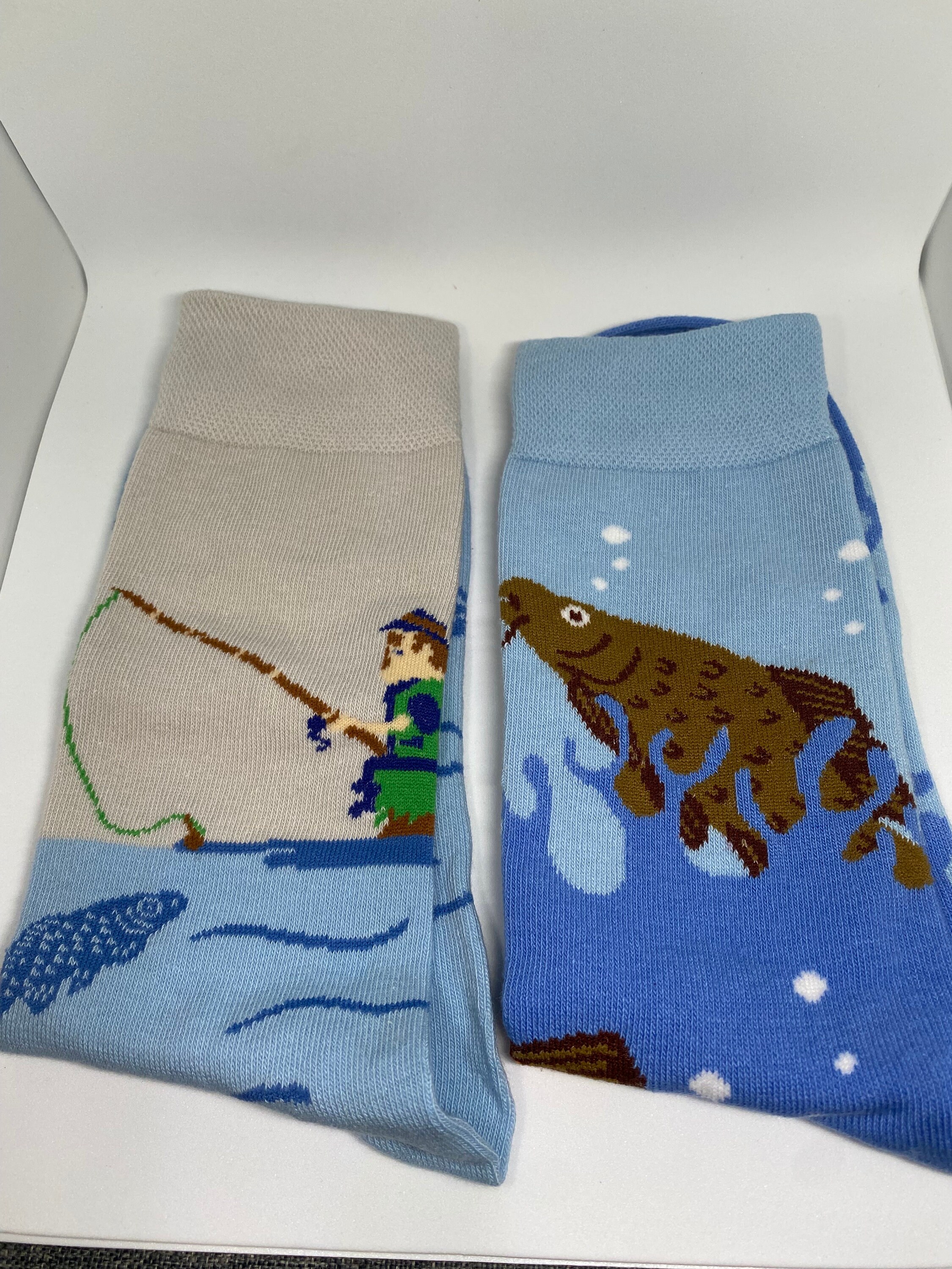 Fishing Socks - Unique & Fun Fish/fishing Themed Socks - Etsy