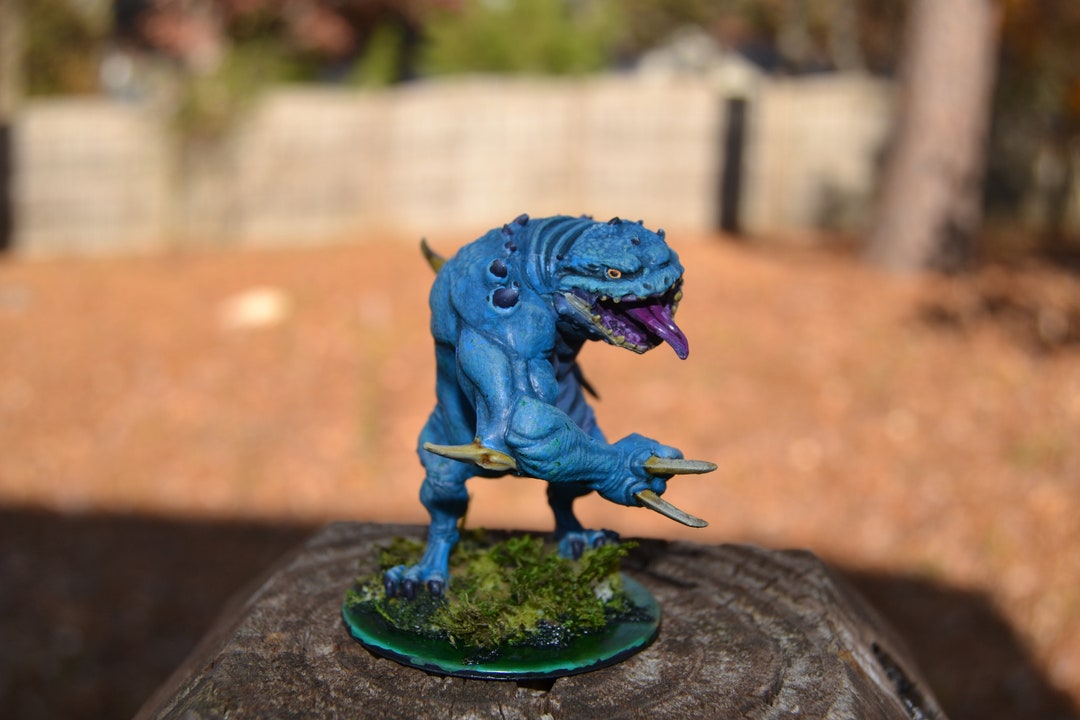 Blue Slaad Painted Dnd Miniature - Etsy