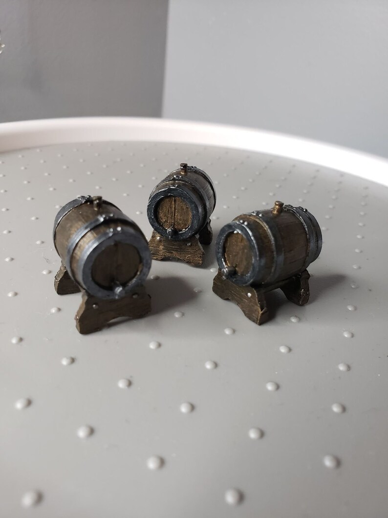 Painted Dnd Barrel Miniature Set of Three - Etsy