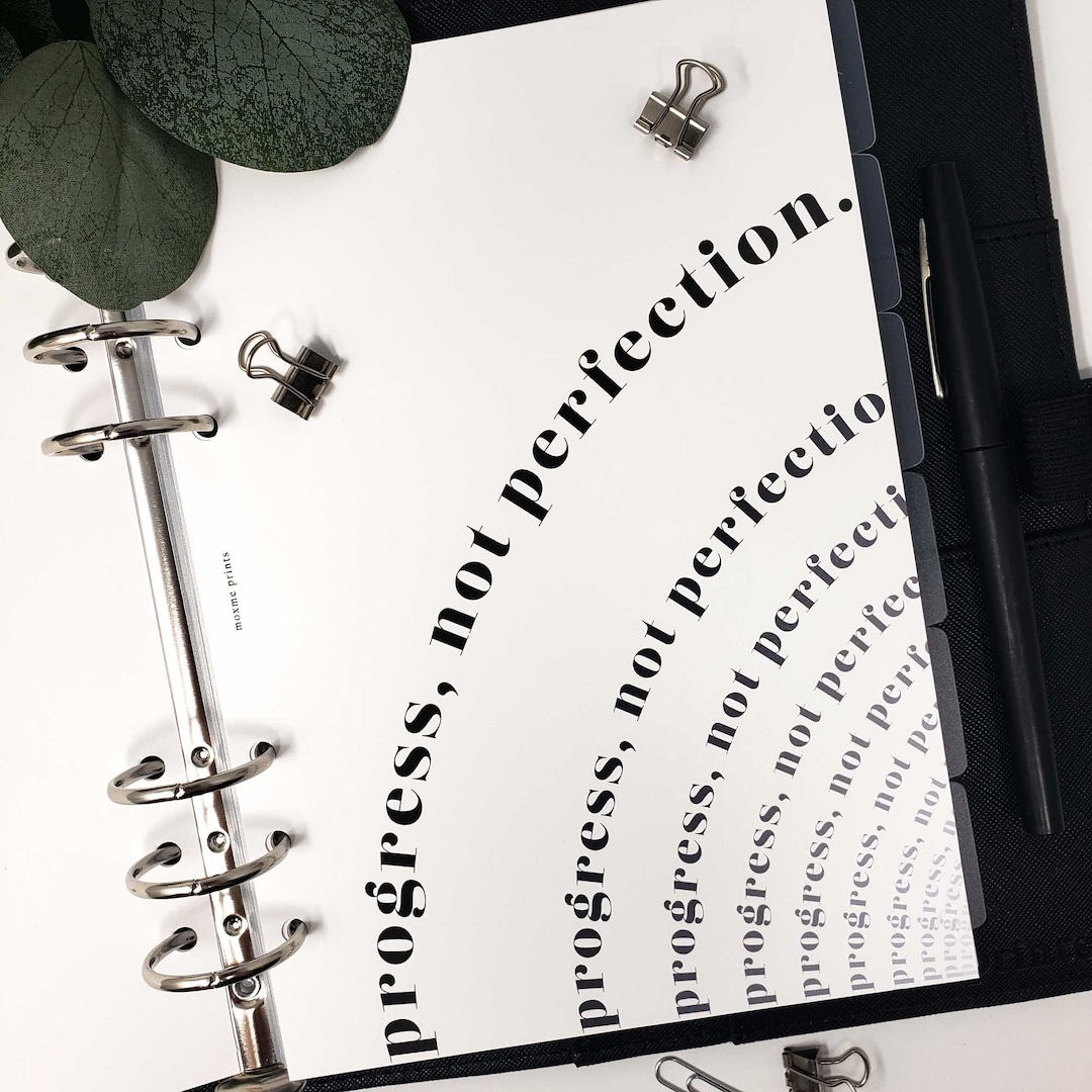 Progress, Not Perfection Dashboard - Digital, HP Mini - Etsy