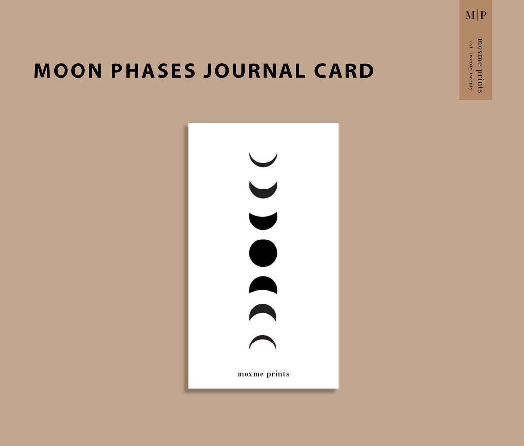 Moon Phases Journal Card - Digital, JC - Etsy