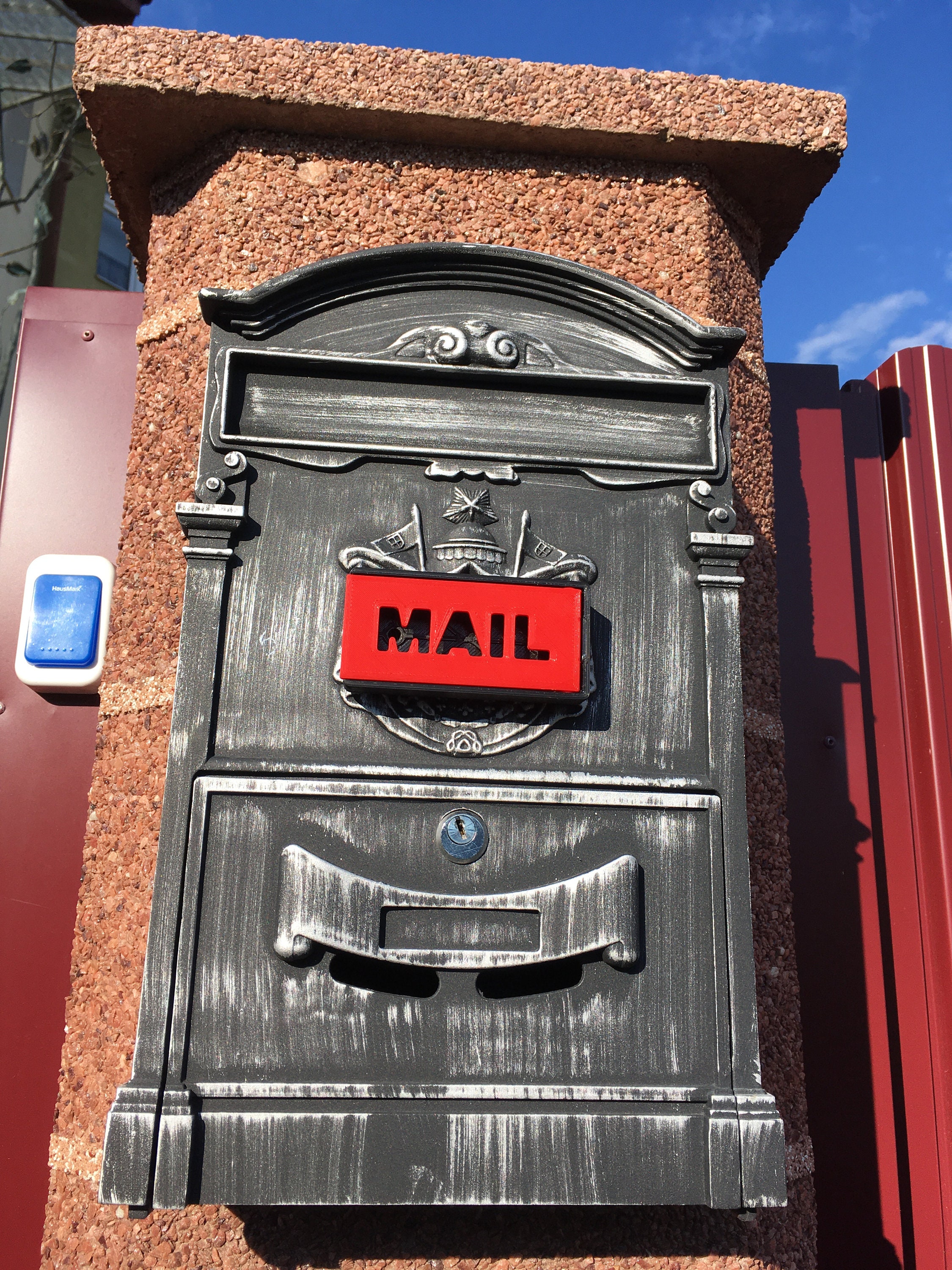 Mailbox Flag Front Mount Brick Stone Mailbox Stylish Replacement - Etsy