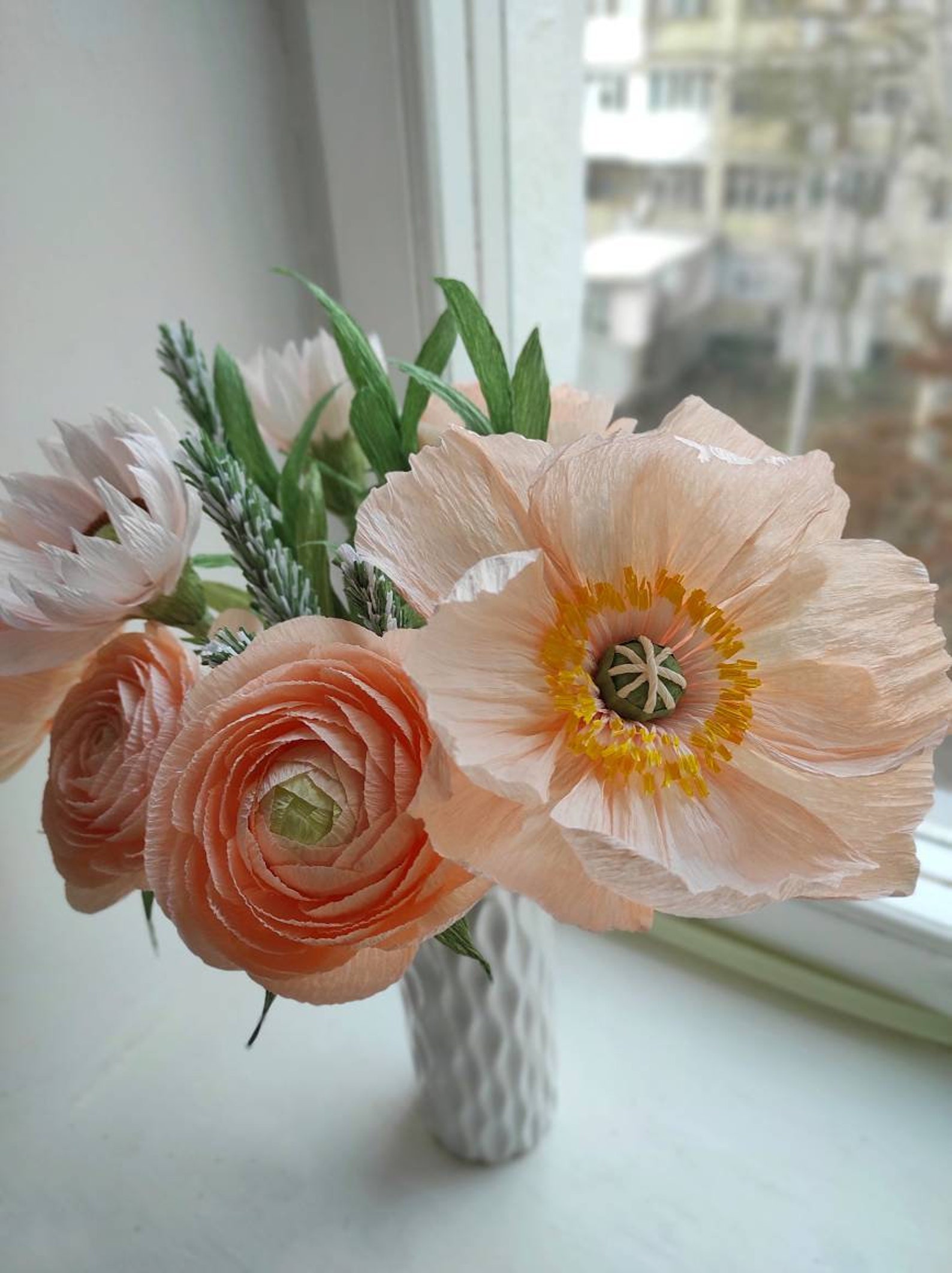 Paper Flower Bouquet Gift for Her Paper Ranunculus Bouquet - Etsy
