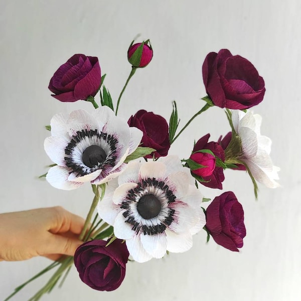 Paper Anemone Flower - Etsy