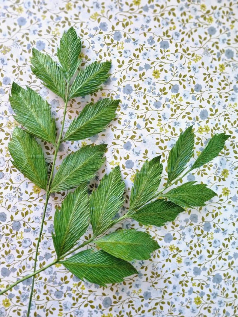 Artificial Greenery for Bouquet Realistic Paper Greenery - Etsy