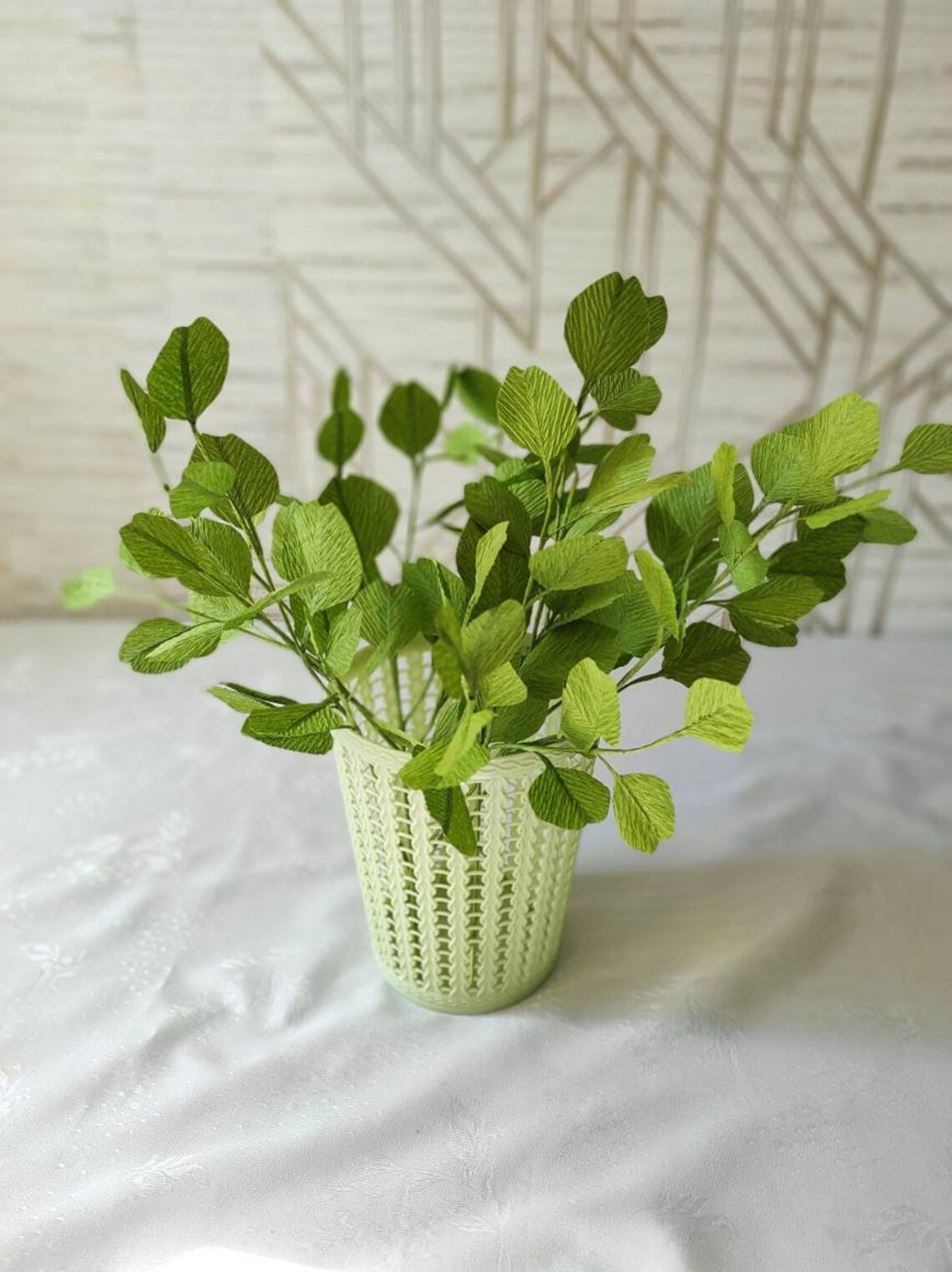 Eucalyptus Branch Crepe Paper Foliage One Stem Paper - Etsy