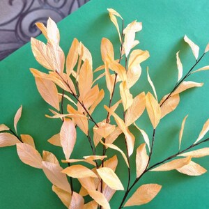 Fall Artificial Branch Home Decor, Decorative Paper Sprig for Vase ...