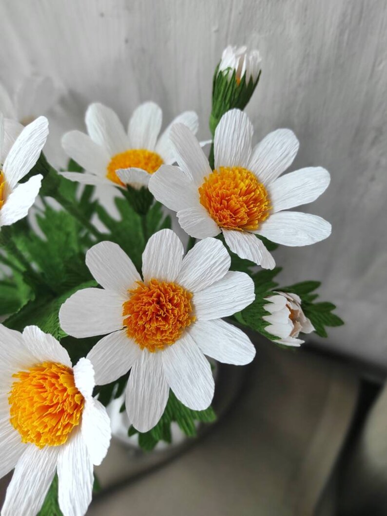 Crepe Paper Flowers Bouquet for Home Decor Paper Daisies for - Etsy