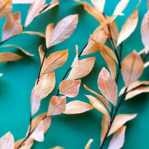 Fall Artificial Branch Home Decor, Decorative Paper Sprig for Vase ...