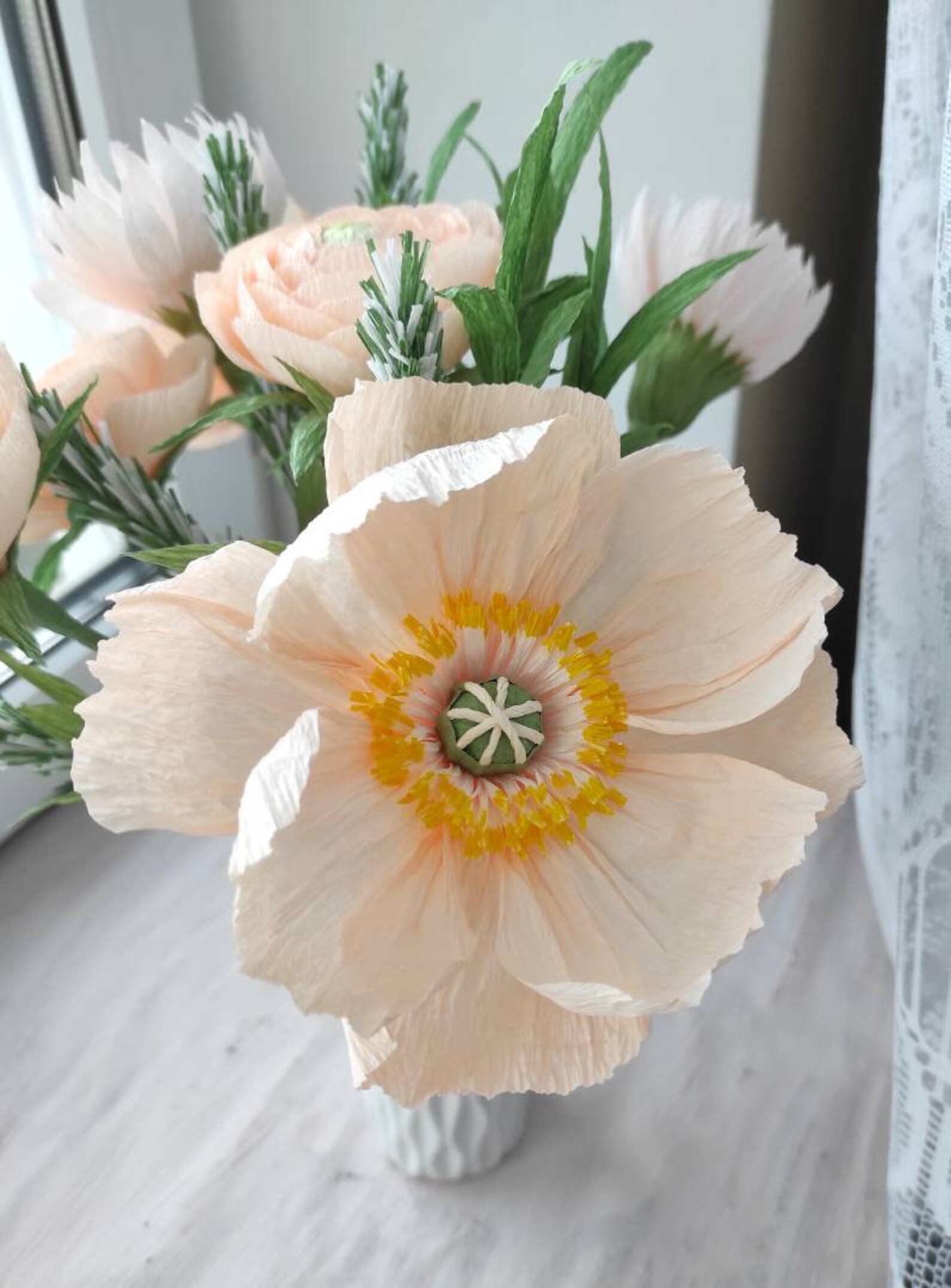 Paper Flower Bouquet Gift for Her Paper Ranunculus Bouquet - Etsy