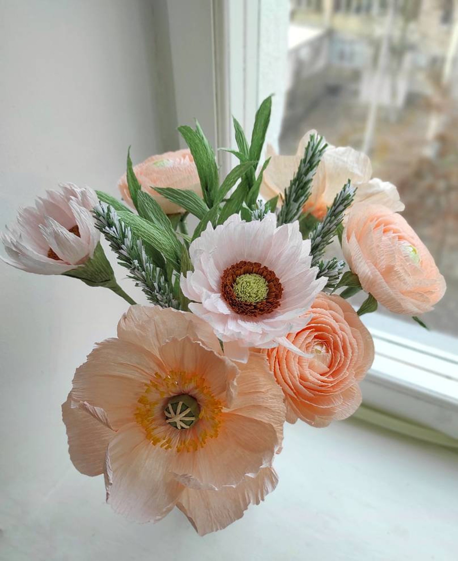 Paper Flower Bouquet Gift for Her Paper Ranunculus Bouquet - Etsy