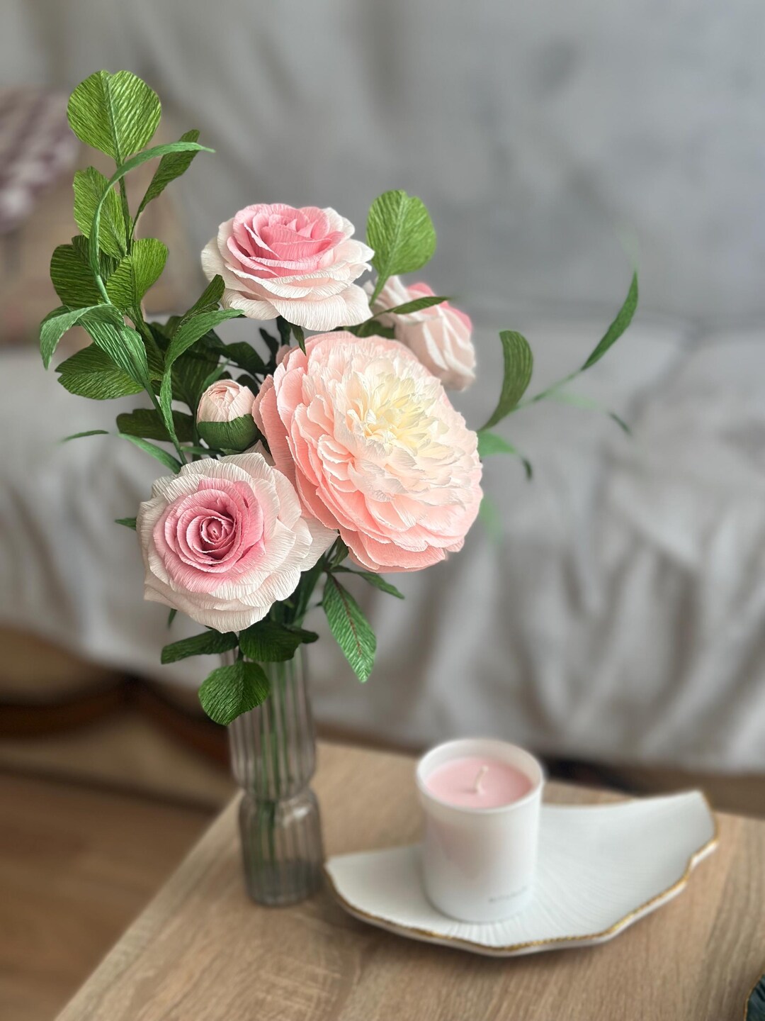 Handmade Paper Flower Bouquet Perfect Gift for Mothers Day, Valentines ...