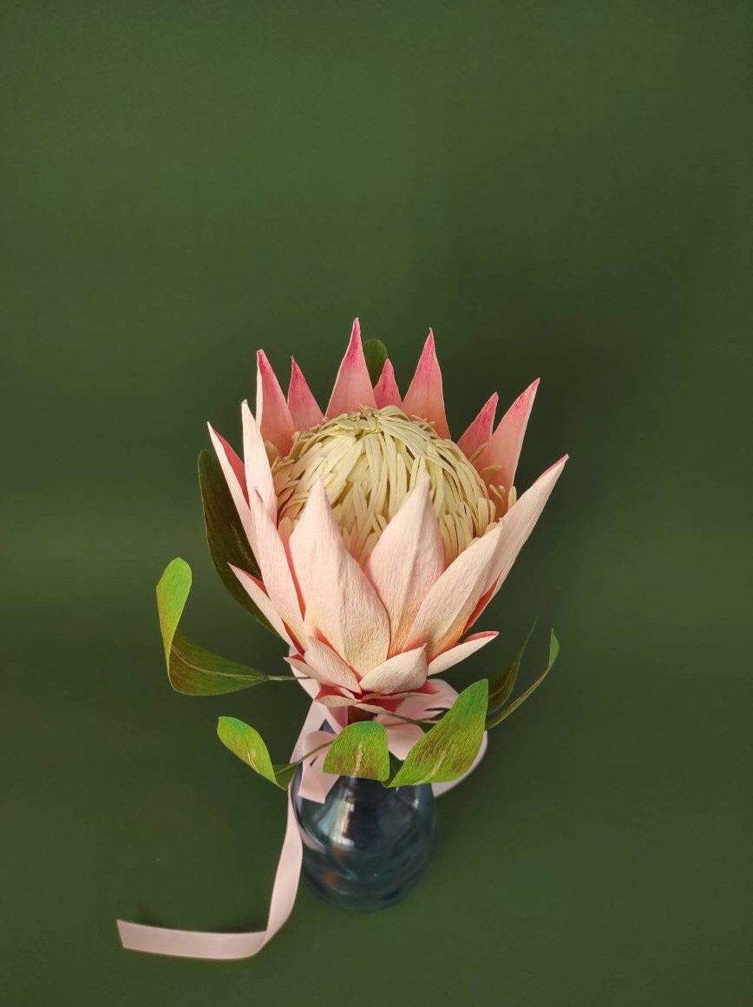 Artificial Protea for Home Decoration Pink Paper Protea - Etsy