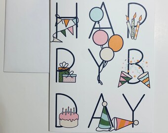 B Day Card - Etsy