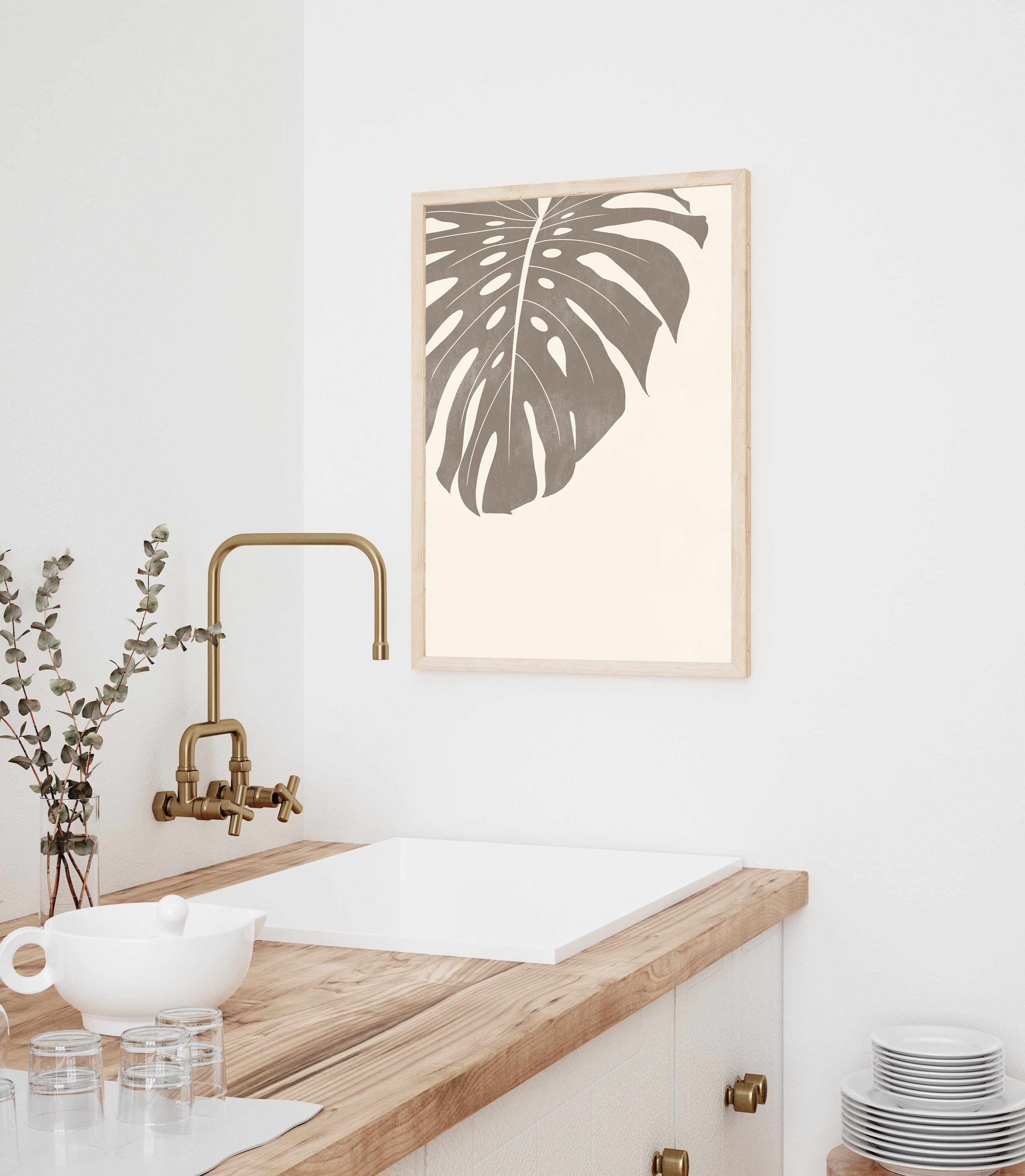 Set of 3 Boho Botanical prints Minimal Modern wall art | Etsy