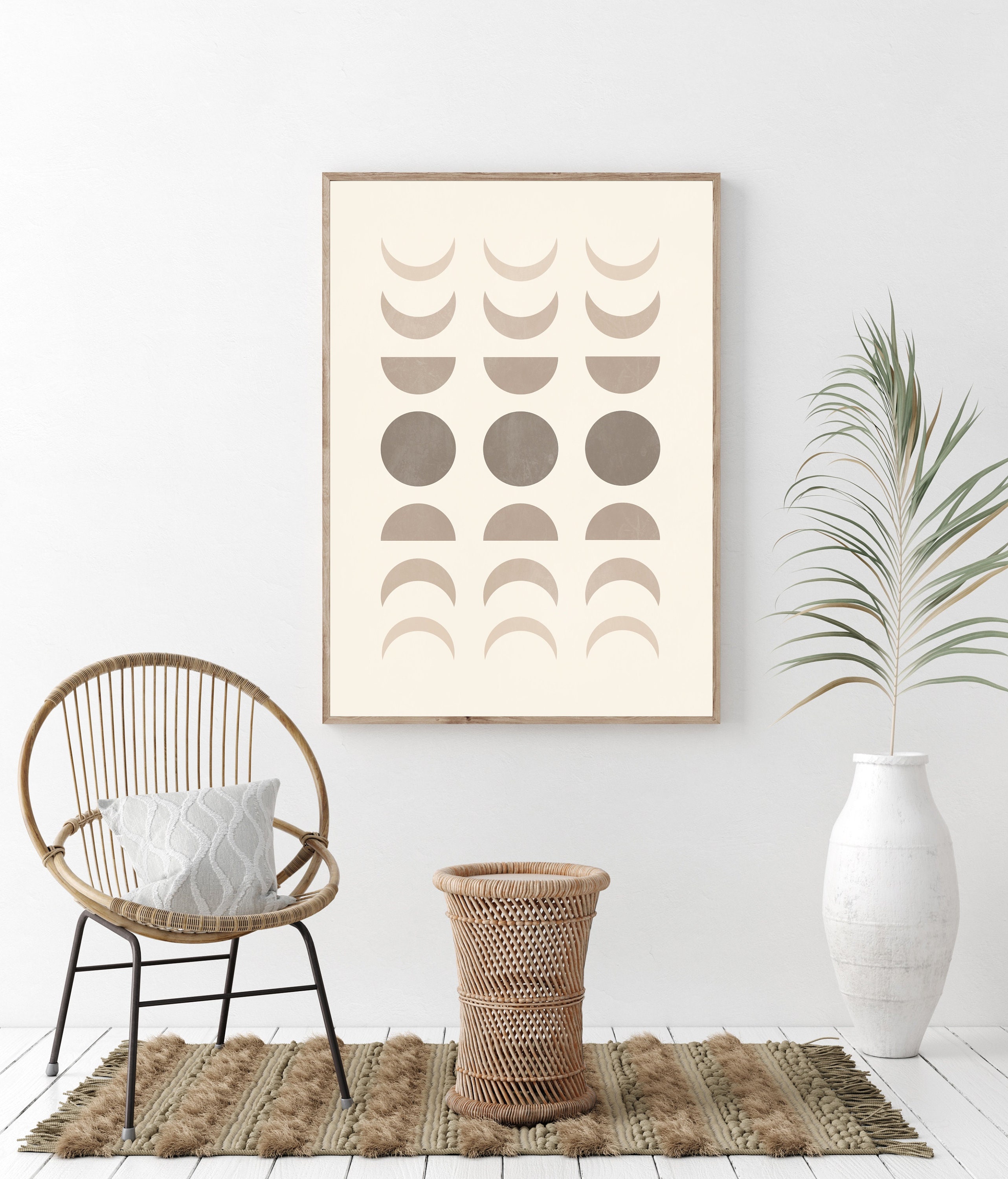 Set of 3 Boho Botanical prints Minimal Modern wall art | Etsy